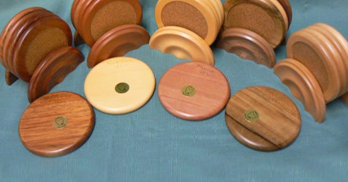 Set of 4 Tasmanian Timber Coasters | Shop Tasmania
